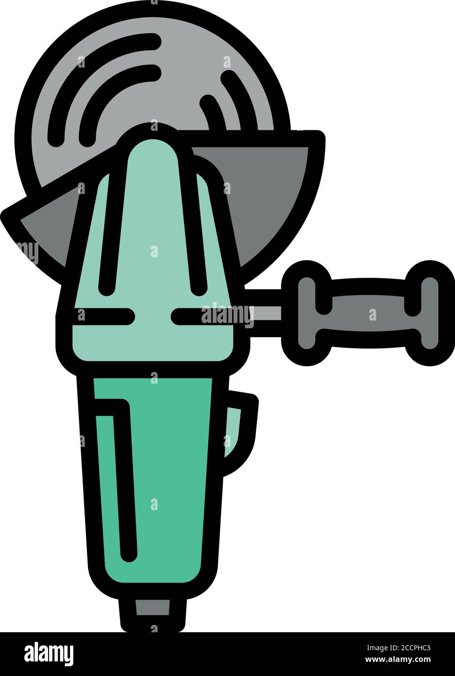 Angle grinder icon. Outline angle grinder vector icon for web design ...