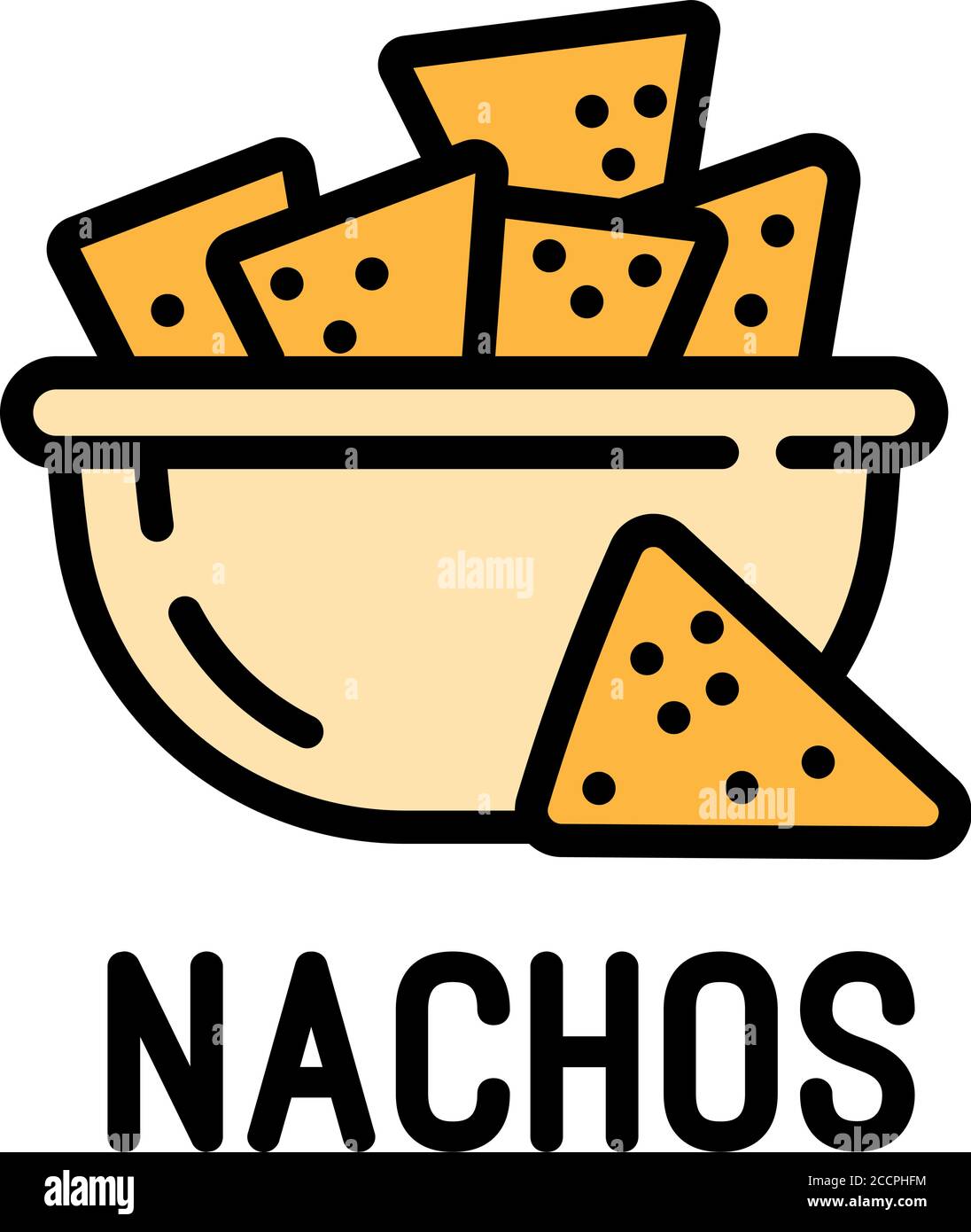 Nachos icon. Outline nachos vector icon for web design isolated on ...