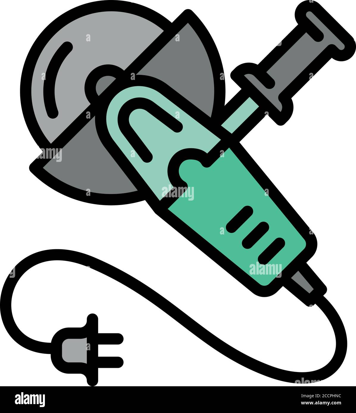 Electric angle grinder icon. Outline electric angle grinder vector icon ...