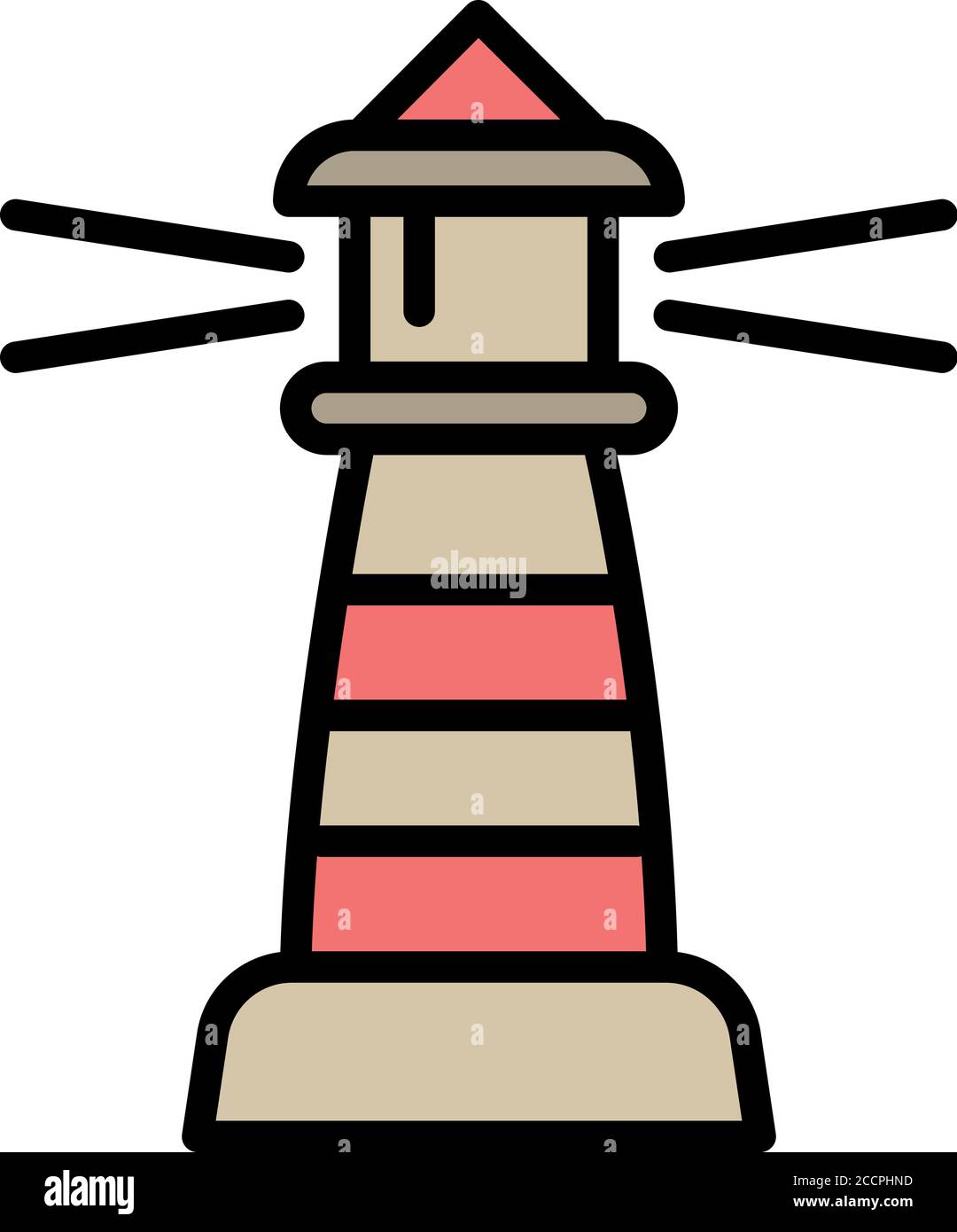 Beacon lighthouse icon. Outline beacon lighthouse vector icon for web ...