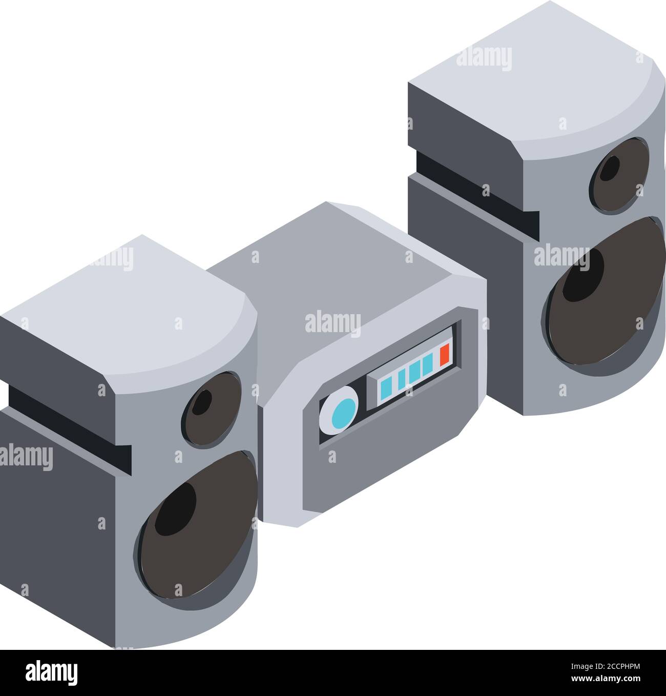 Modern Stereo System Icon Isometric Of Modern Stereo System Vector