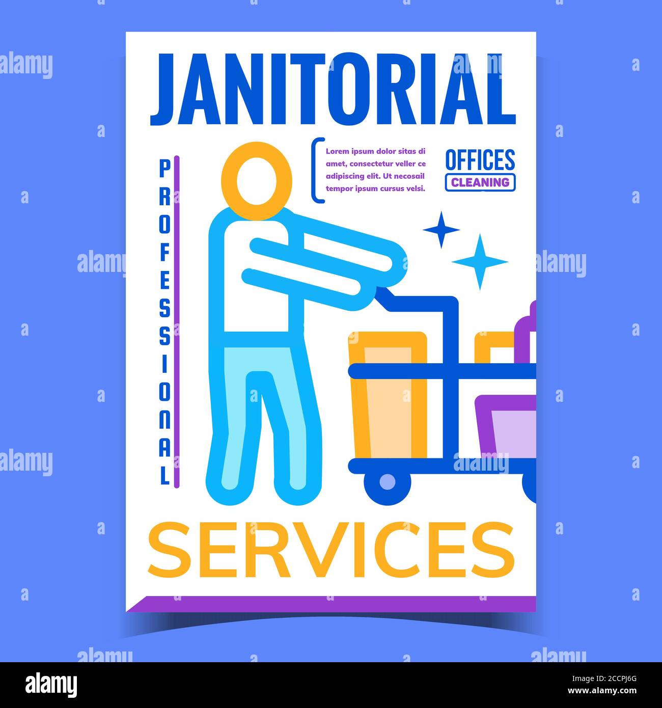 Janitorial Services Advertising Poster Vector Stock Vector Image & Art ...