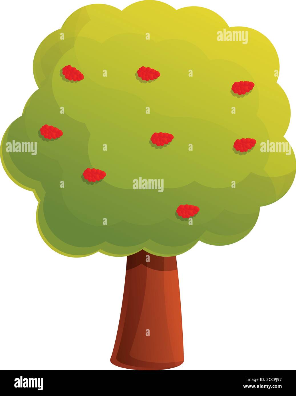 Rowan tree icon. Cartoon of rowan tree vector icon for web design ...
