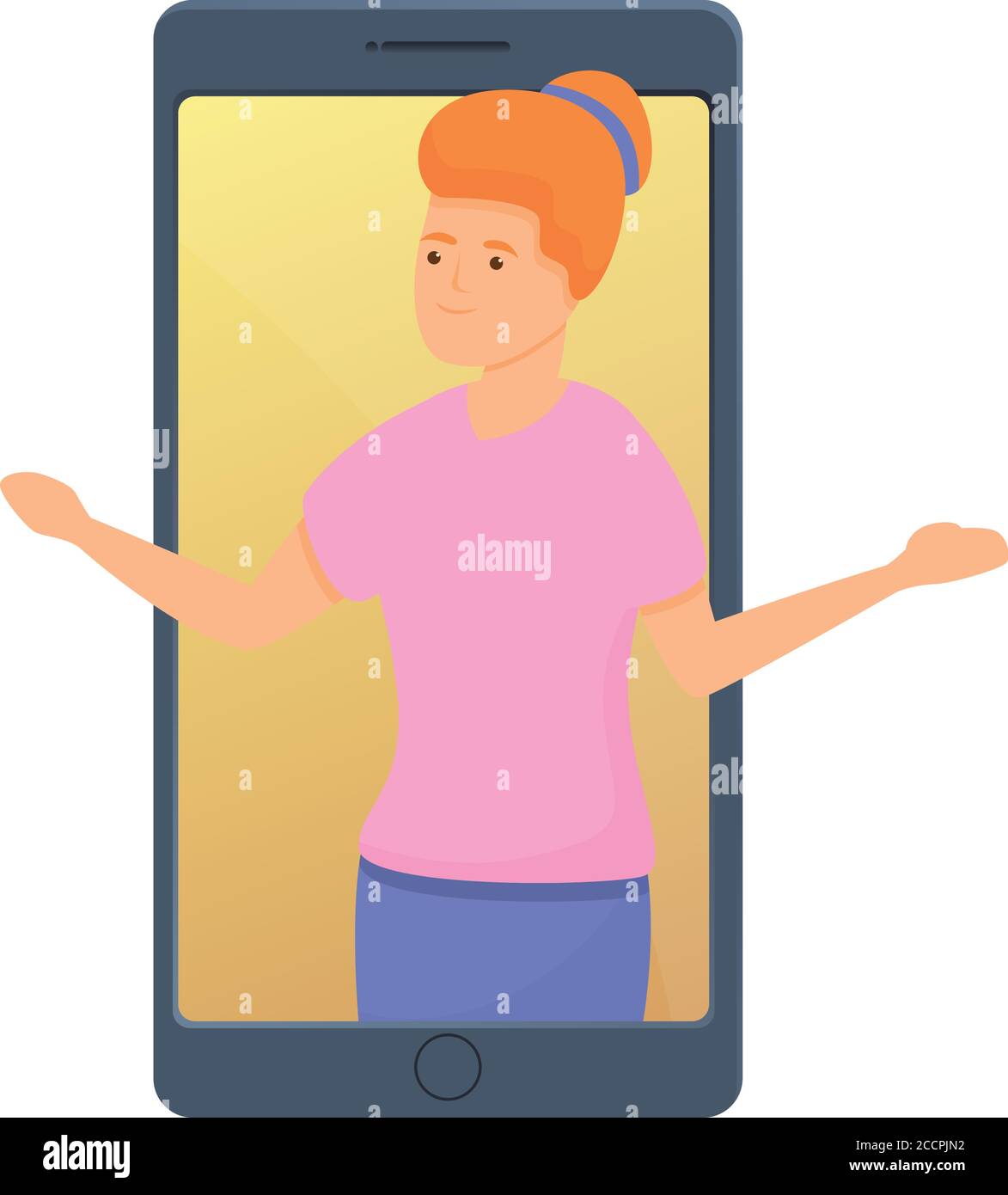 Mother video call icon. Cartoon of mother video call vector icon for ...