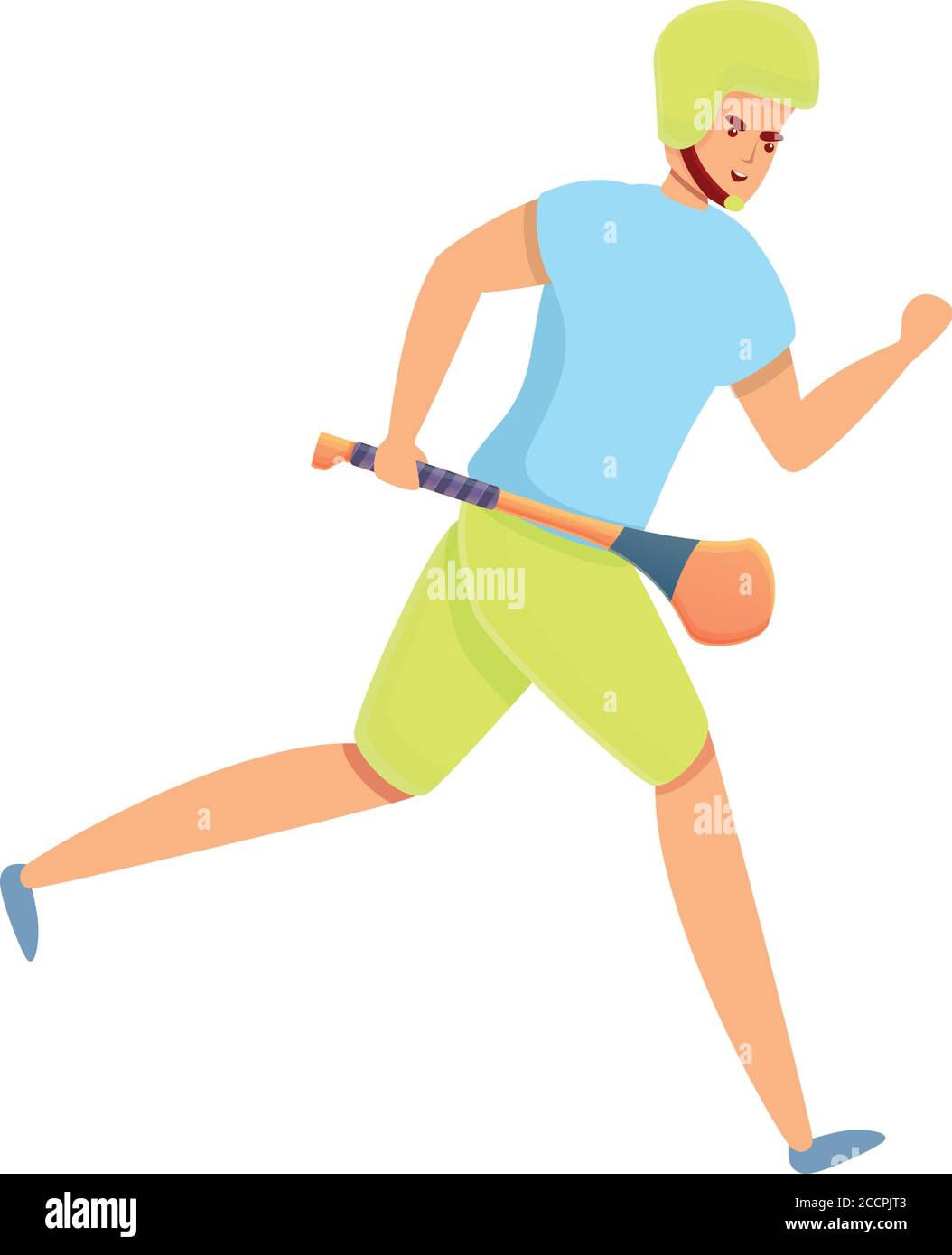 Running hurling player icon. Cartoon of running hurling player vector ...