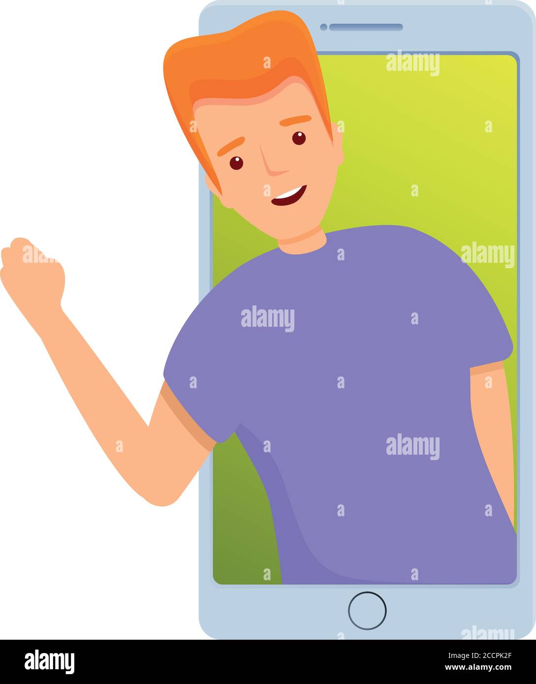 Say hi video call icon. Cartoon of say hi video call vector icon for ...