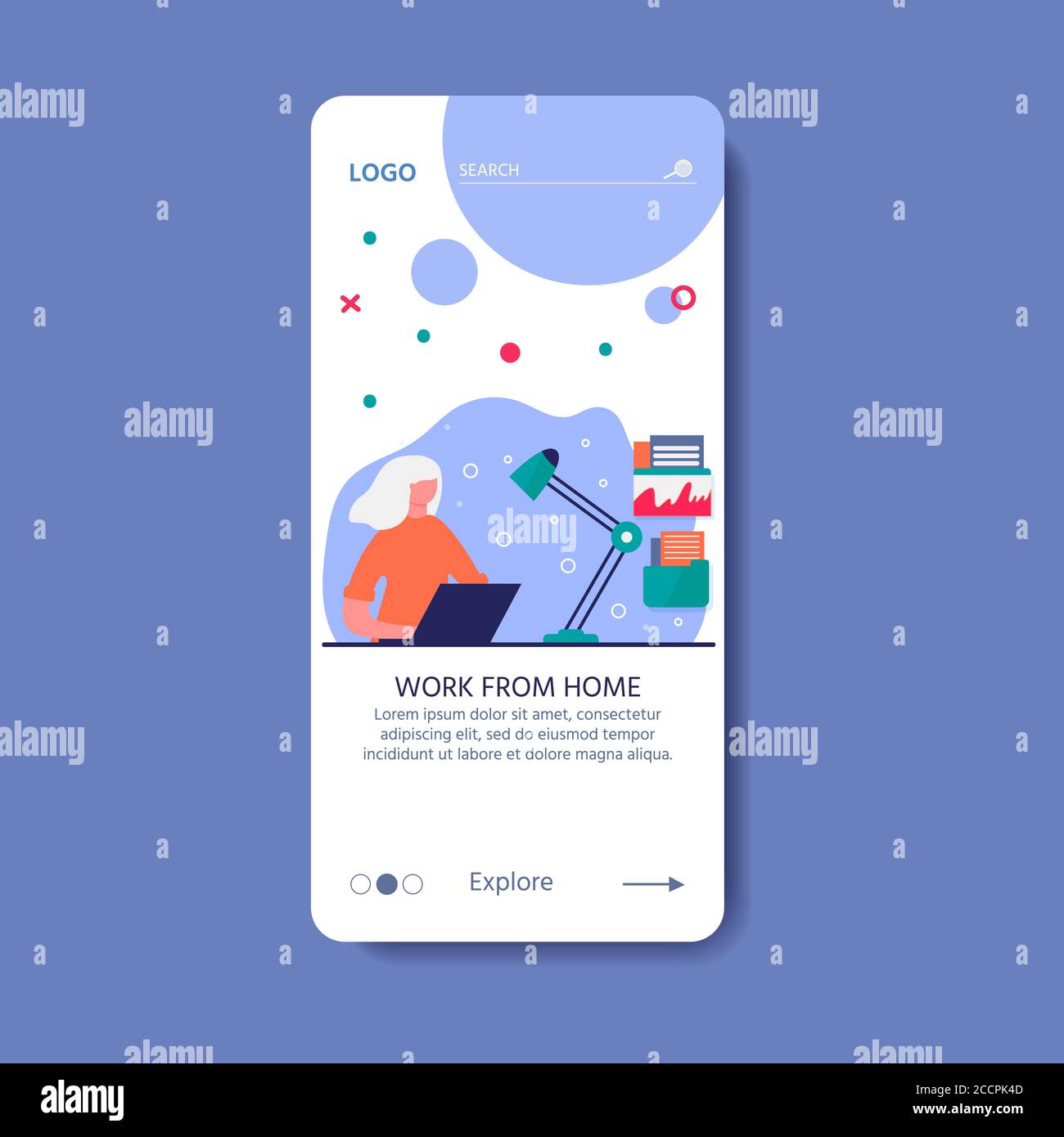 Vector concept of work time management with character, alarm clock ...