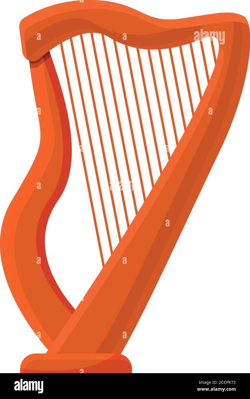 Harp concert icon. Cartoon of harp concert vector icon for web design ...