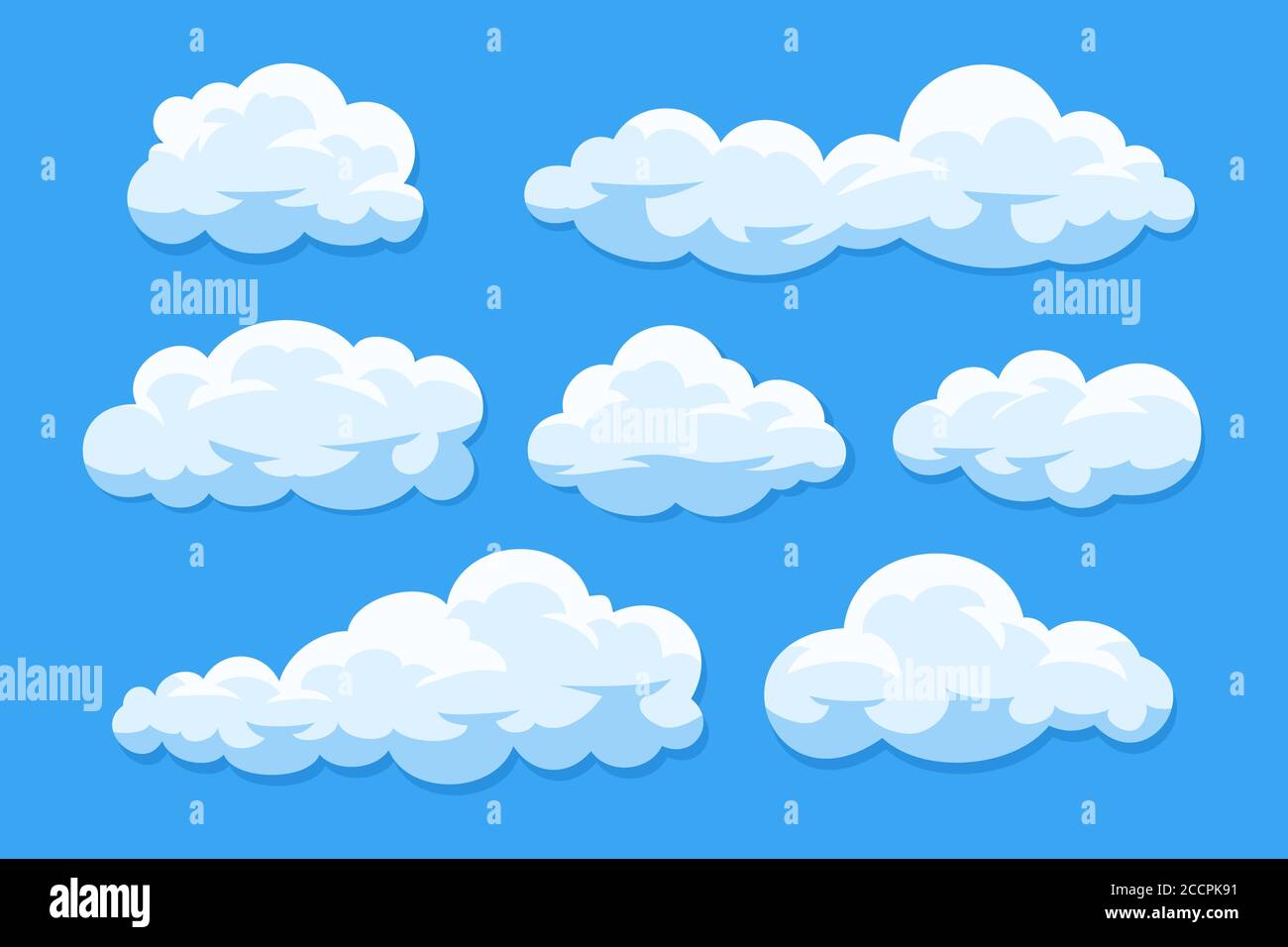 Set of cartoon clouds Stock Vector Image & Art - Alamy