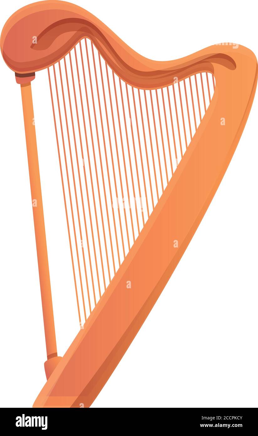 Art harp icon. Cartoon of art harp vector icon for web design isolated ...