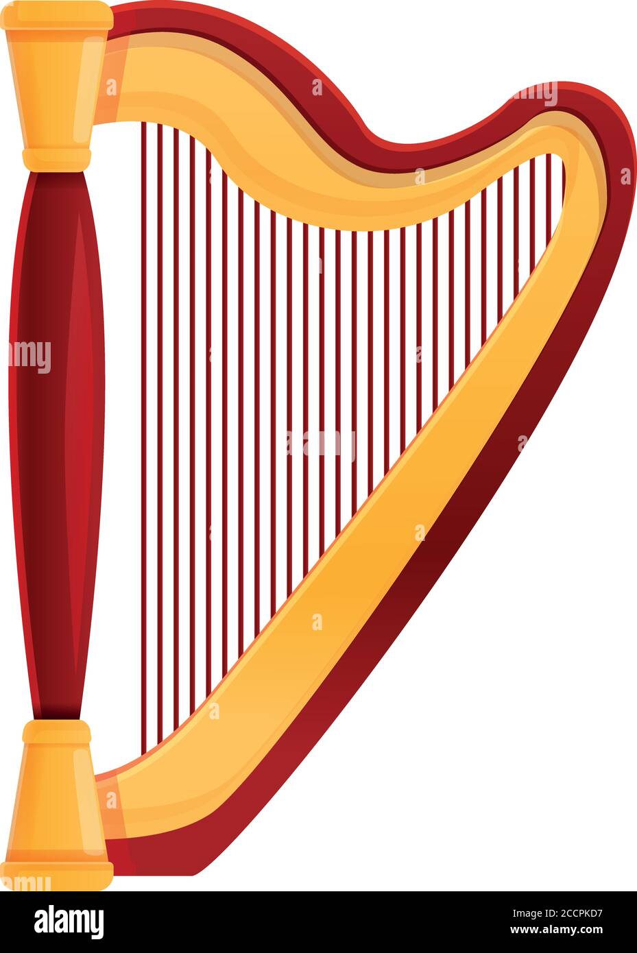 String harp icon. Cartoon of string harp vector icon for web design ...