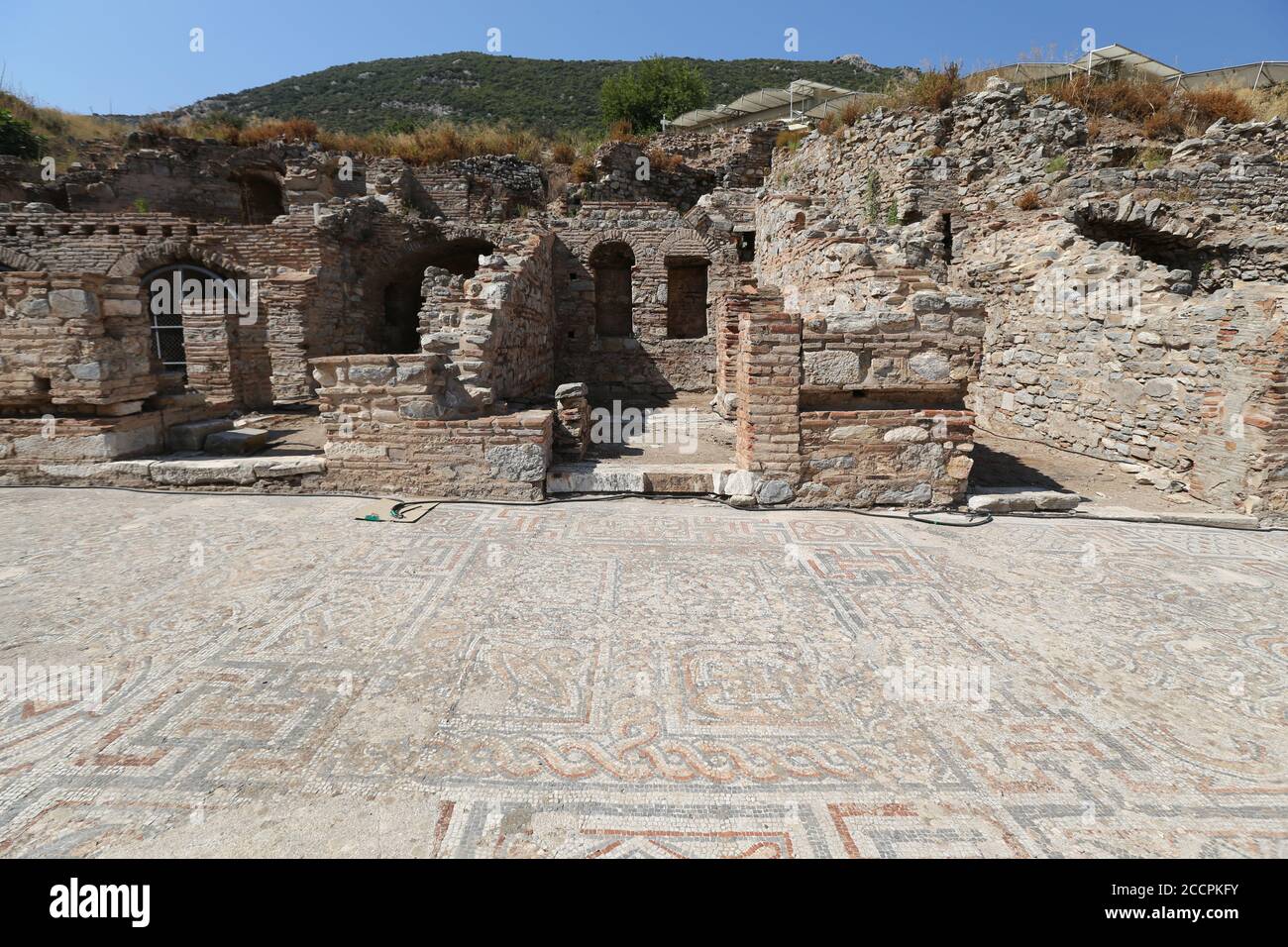 Mosaics in Ephesus Ancient City in Selcuk Town, Izmir City, Turkey ...