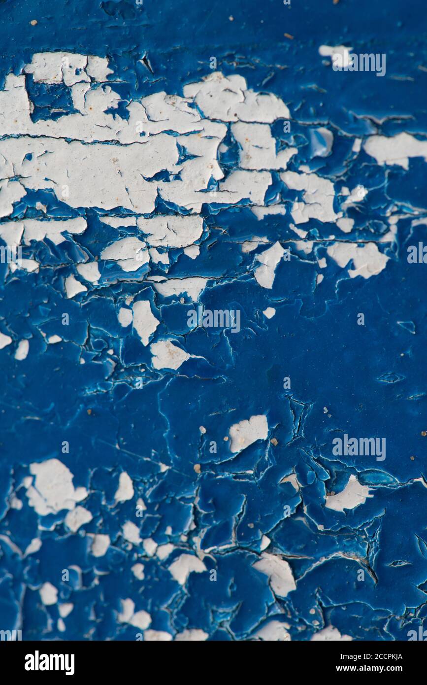 close up of peeling blue paint on wood Stock Photo - Alamy