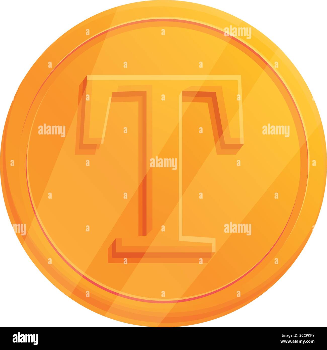 Gold bonus token icon. Cartoon of gold bonus token vector icon for web ...