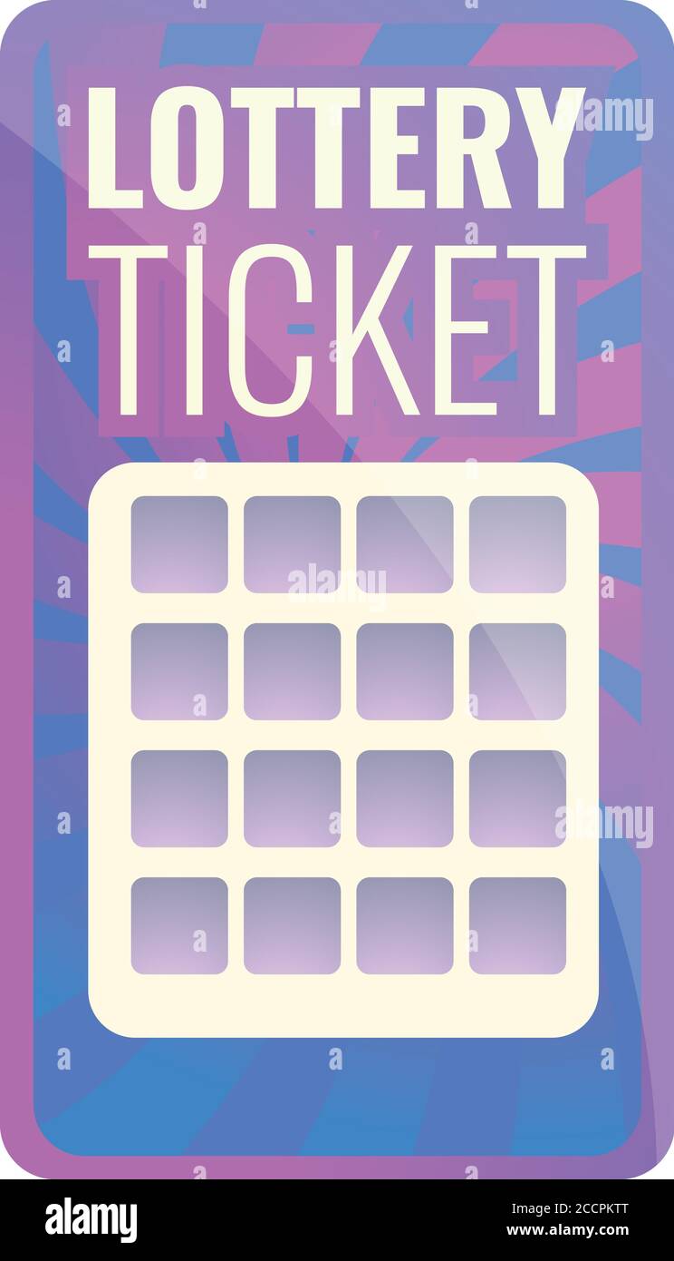 Card lottery ticket icon. Cartoon of card lottery ticket vector icon ...