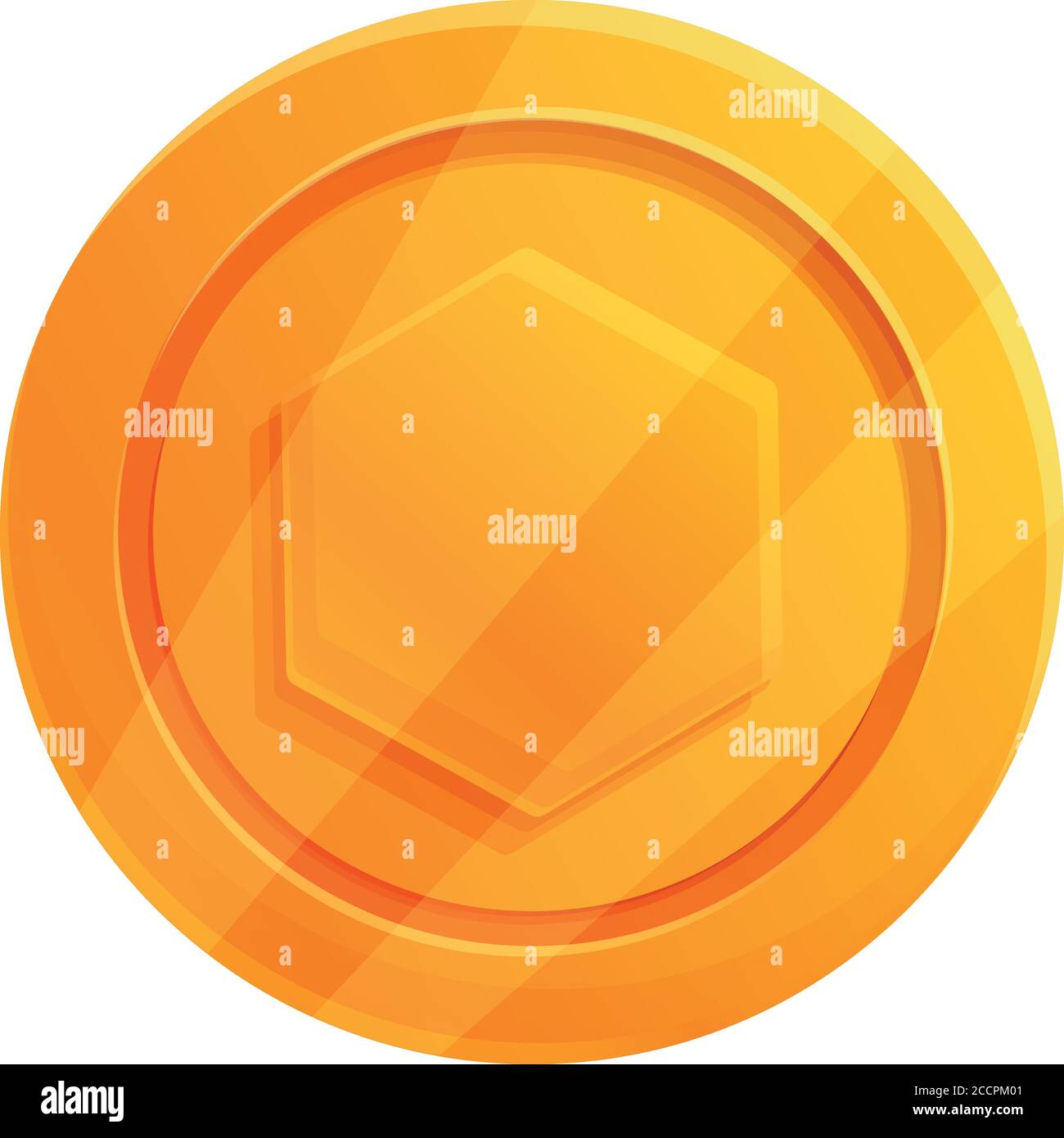 Gold token icon. Cartoon of gold token vector icon for web design ...