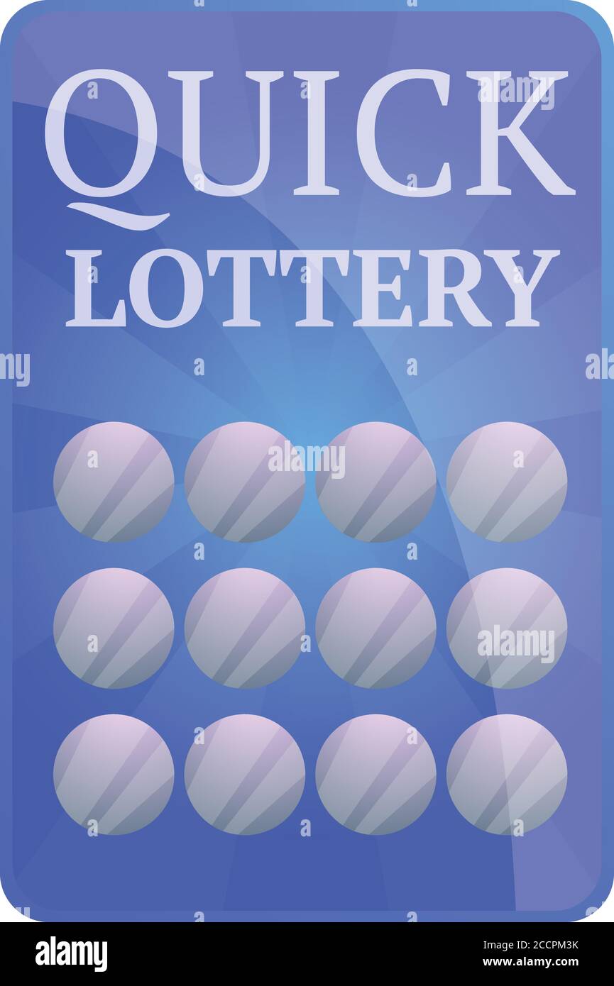 Quick lottery ticket icon. Cartoon of quick lottery ticket vector icon ...