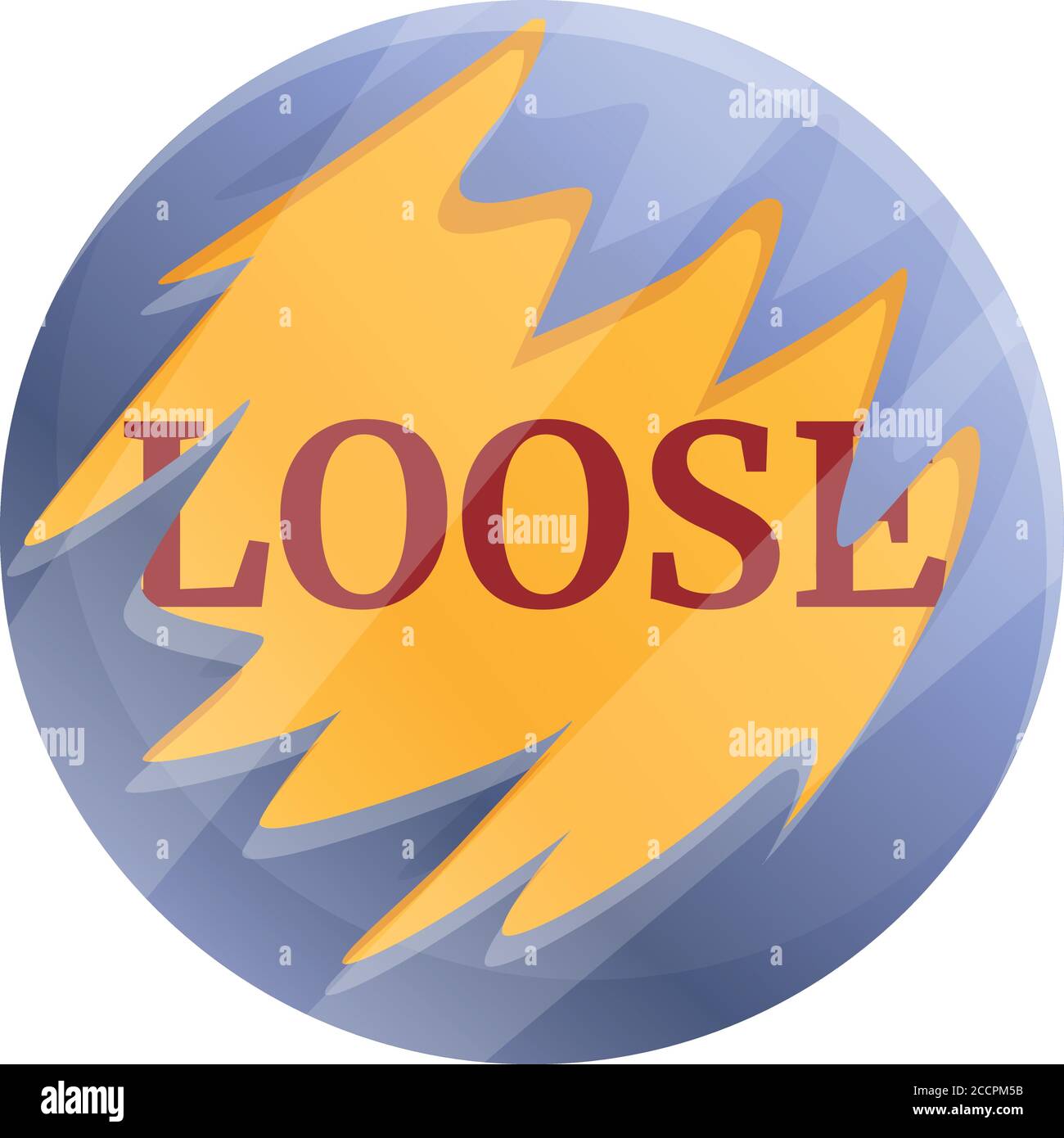 Loose scratch circle icon. Cartoon of loose scratch circle vector icon ...