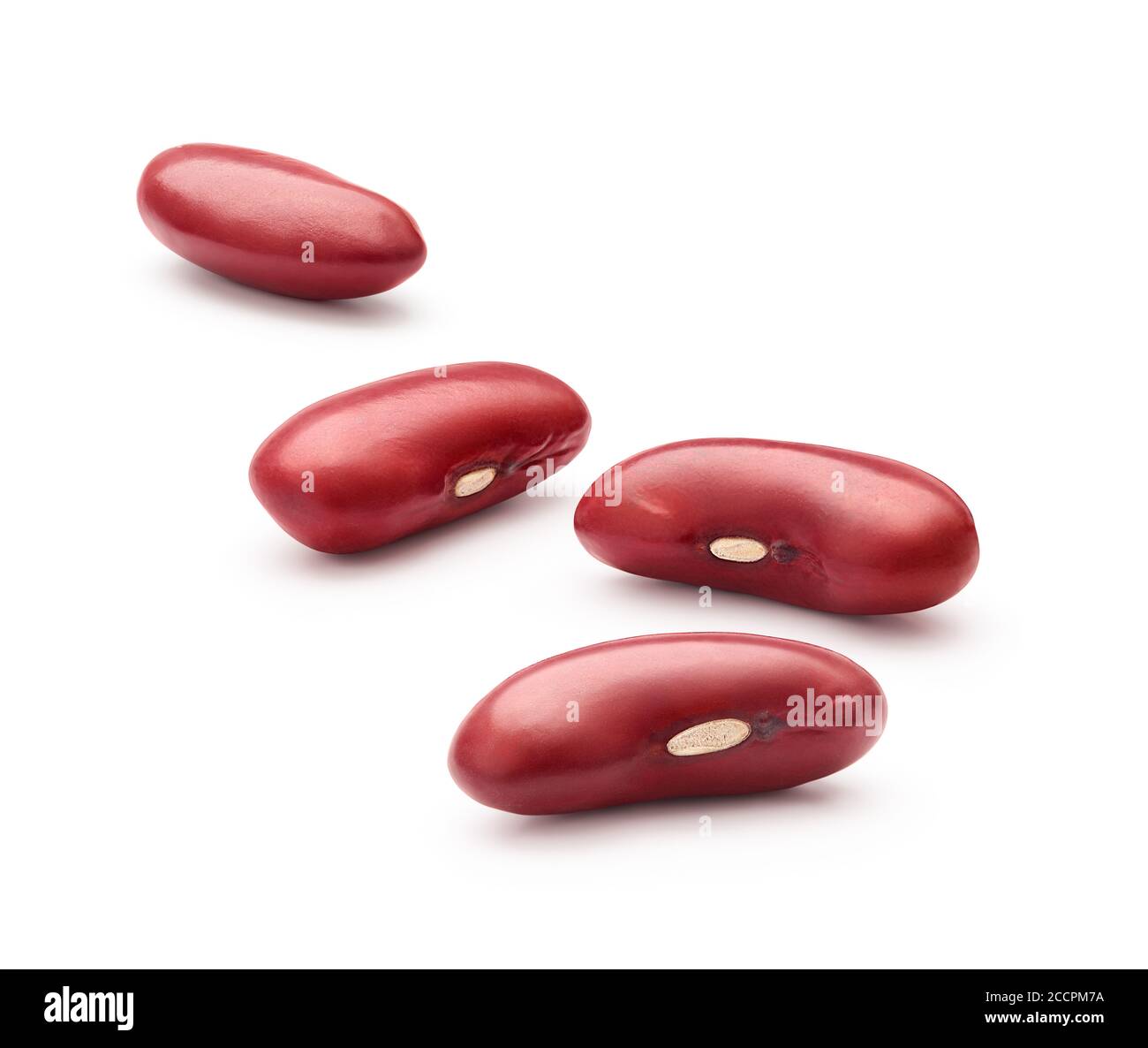 Red kidney beans isolated on white background Stock Photo - Alamy