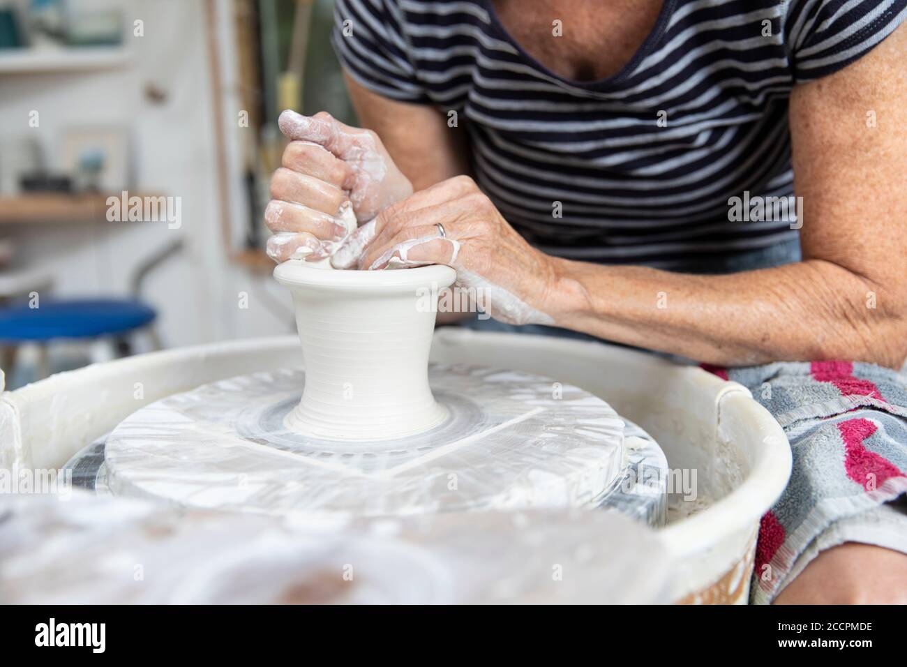 ceramicist at work in her studio Stock Photo - Alamy