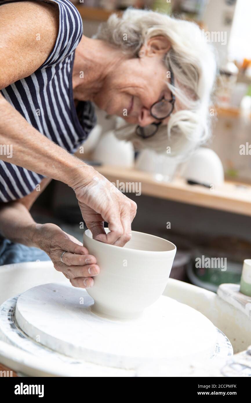 ceramicist at work in her studio Stock Photo - Alamy
