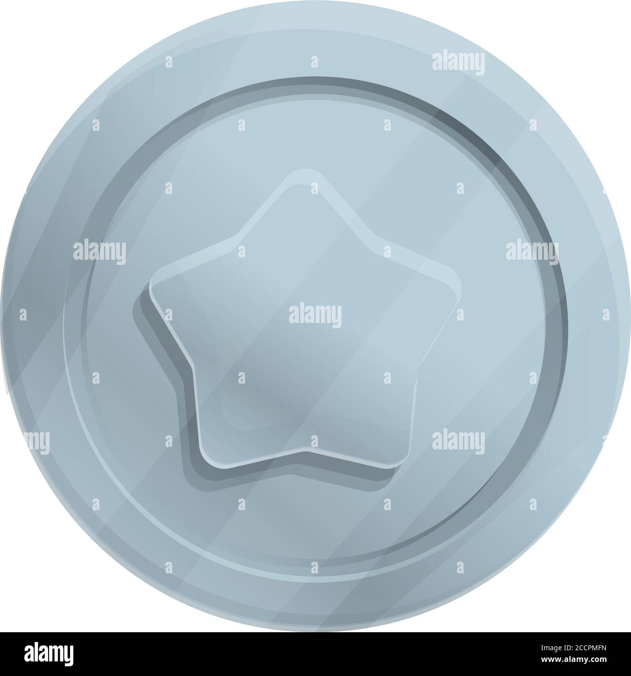 Star reward token icon. Cartoon of star reward token vector icon for ...