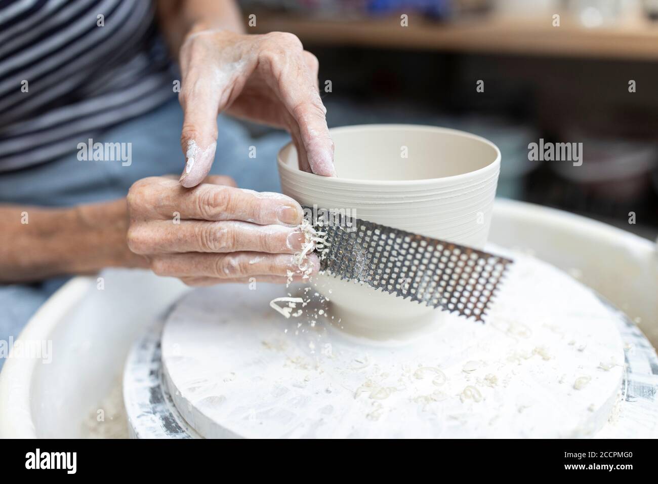 ceramicist at work in her studio Stock Photo - Alamy