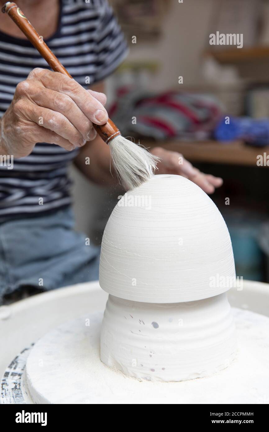 ceramicist at work in her studio Stock Photo - Alamy