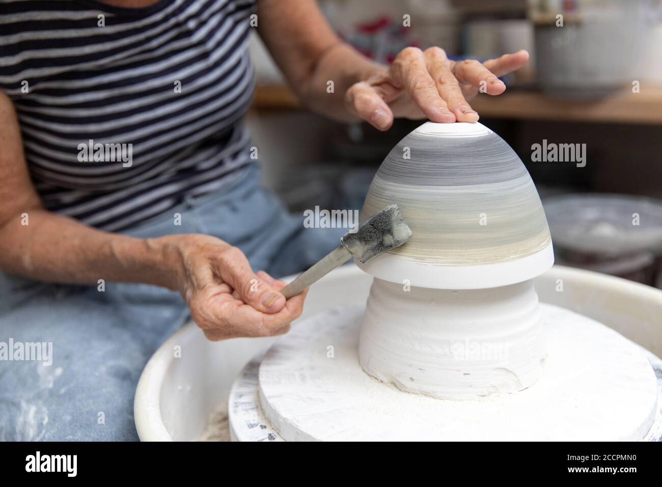 ceramicist at work in her studio Stock Photo - Alamy