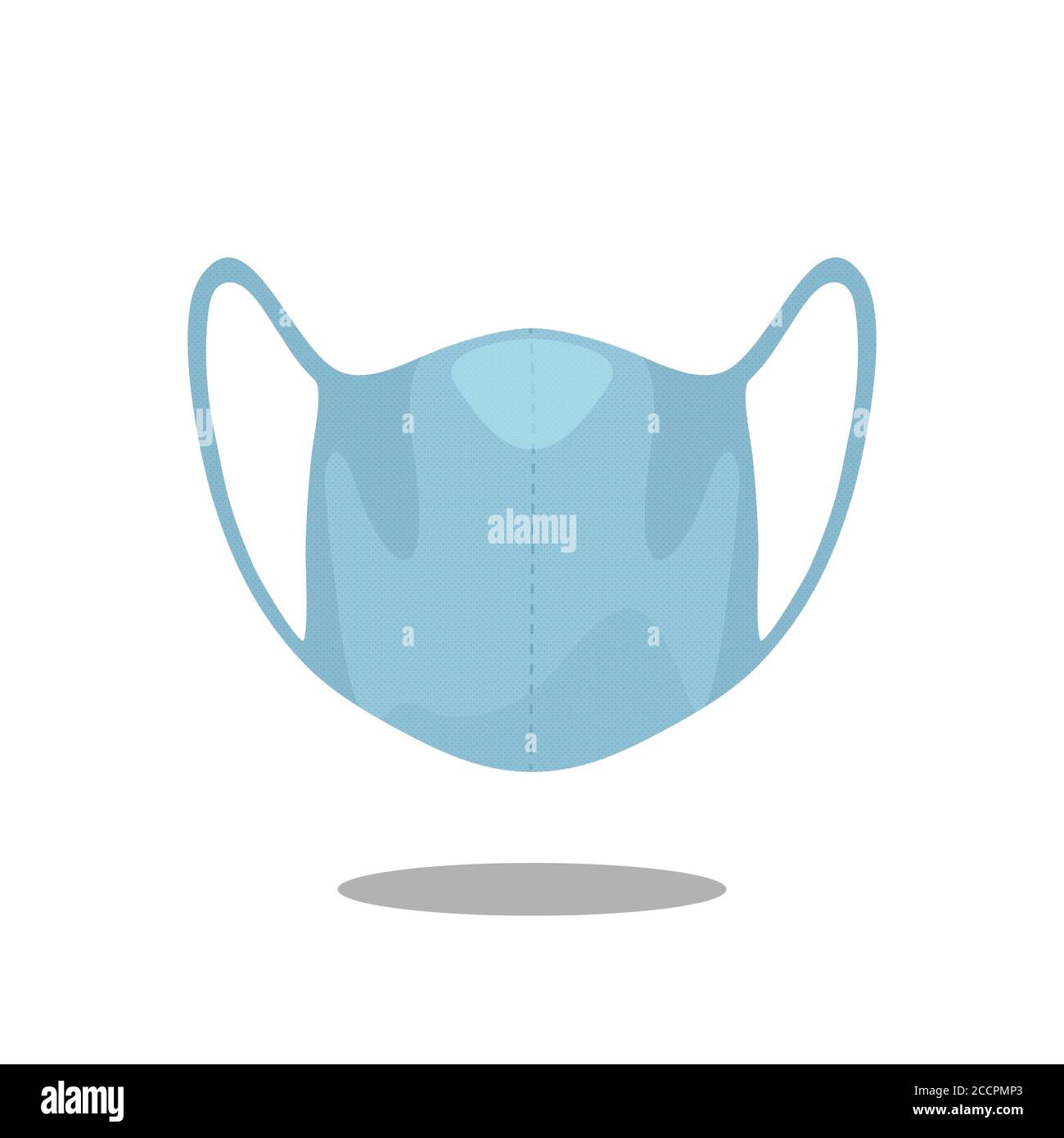 Realistic face mask with fabric texture isolated on white background ...