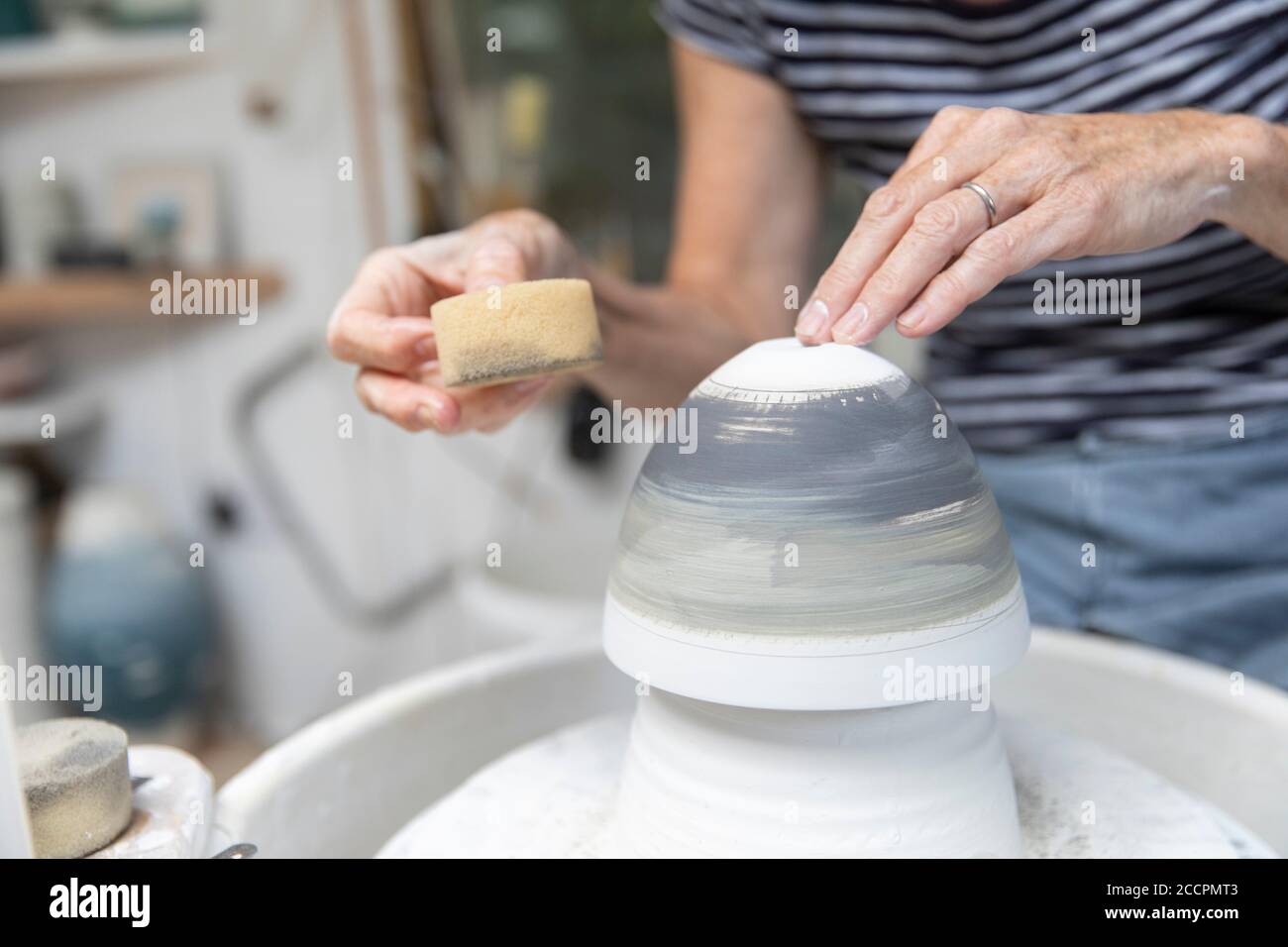 ceramicist at work in her studio Stock Photo - Alamy