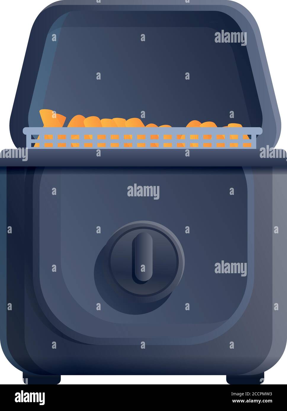 Kitchen deep fryer icon. Cartoon of kitchen deep fryer vector icon for ...