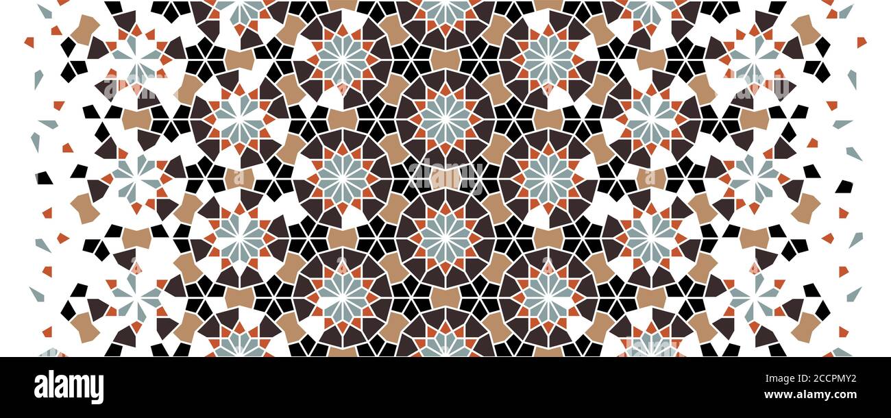 Moroccan mosaic wallpaper. Repeating vector border, pattern, background Stock Vector Image & Art ...