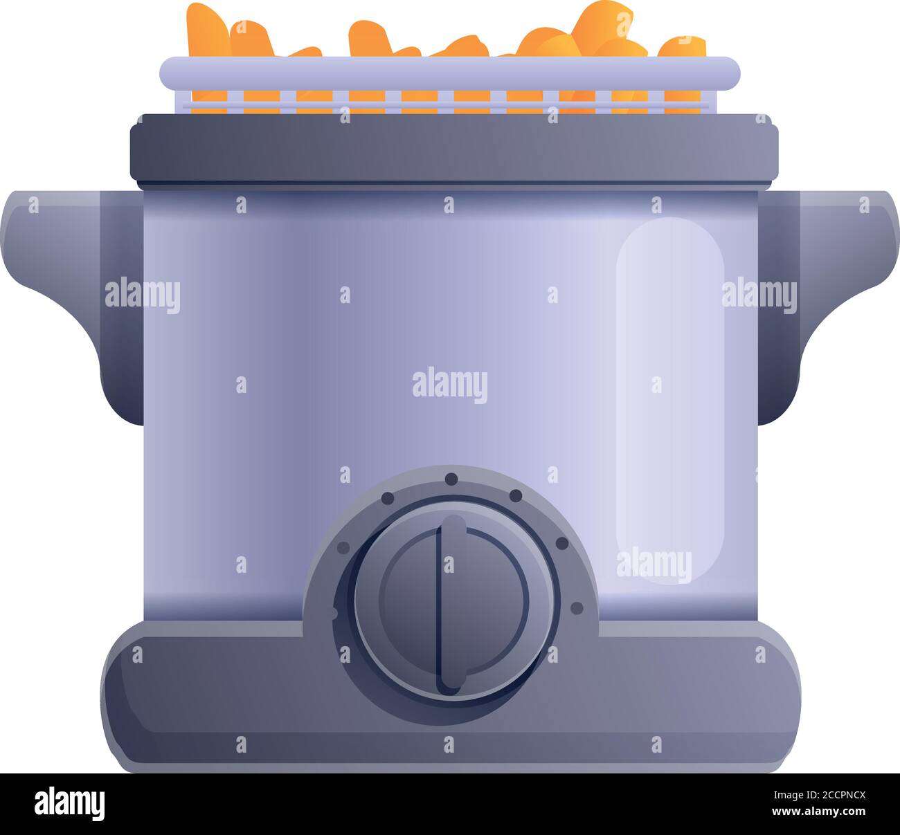 Chips deep fryer icon. Cartoon of chips deep fryer vector icon for web ...