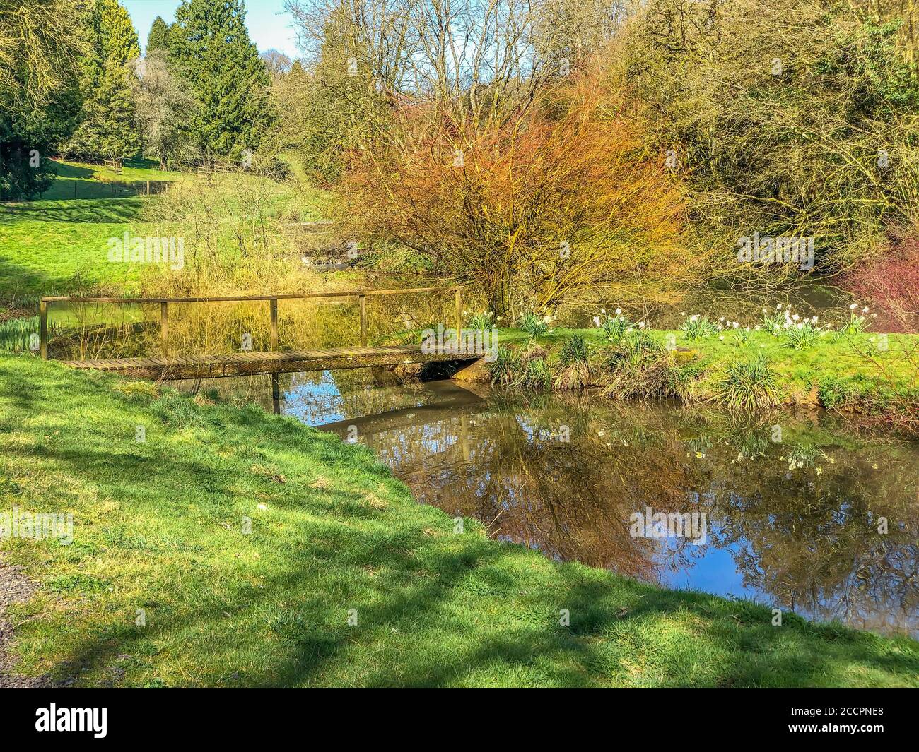 Small Footbridge over the River Frome Stock Photo - Alamy