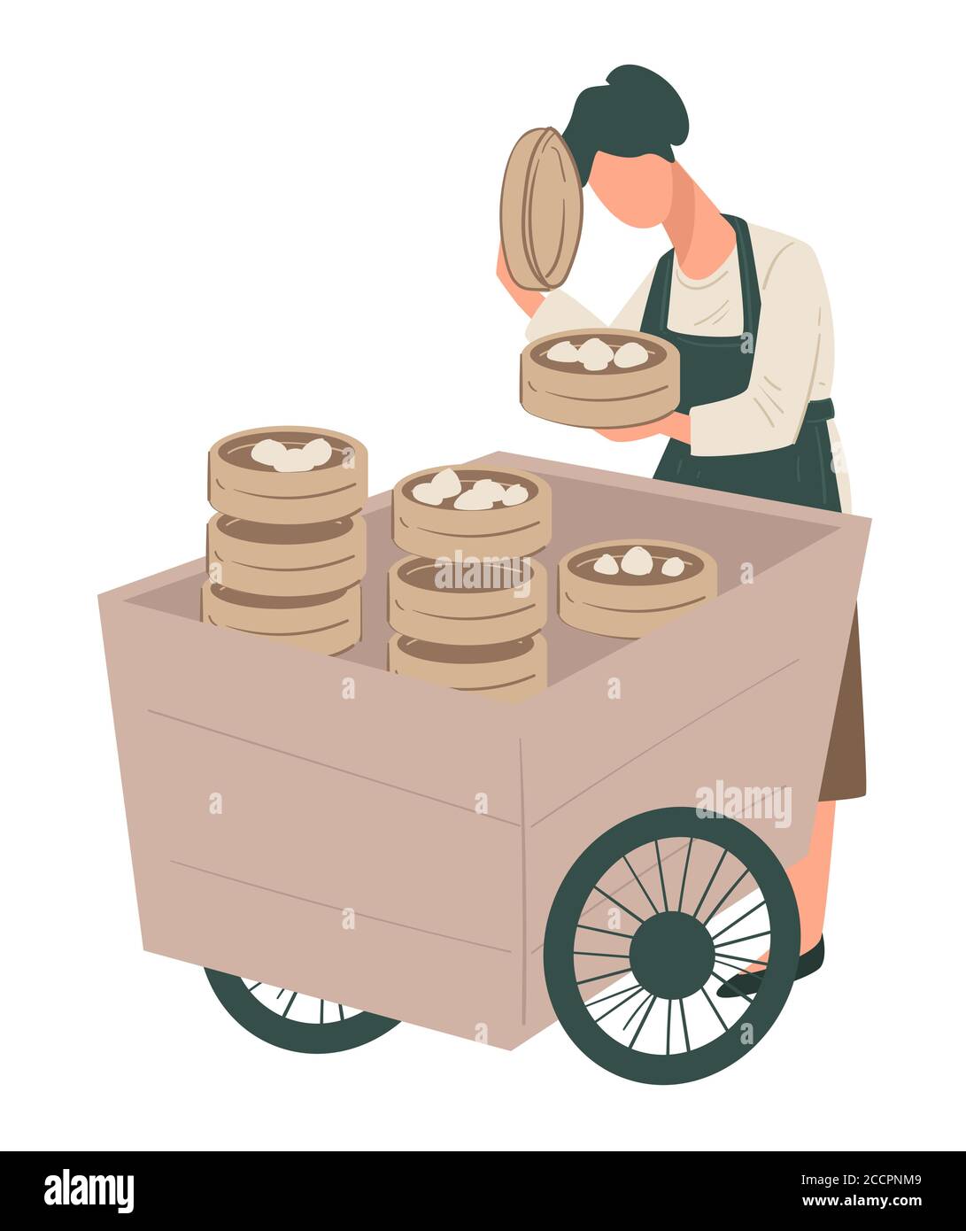 Fresh chinese steamed dumplings Stock Vector Images - Alamy