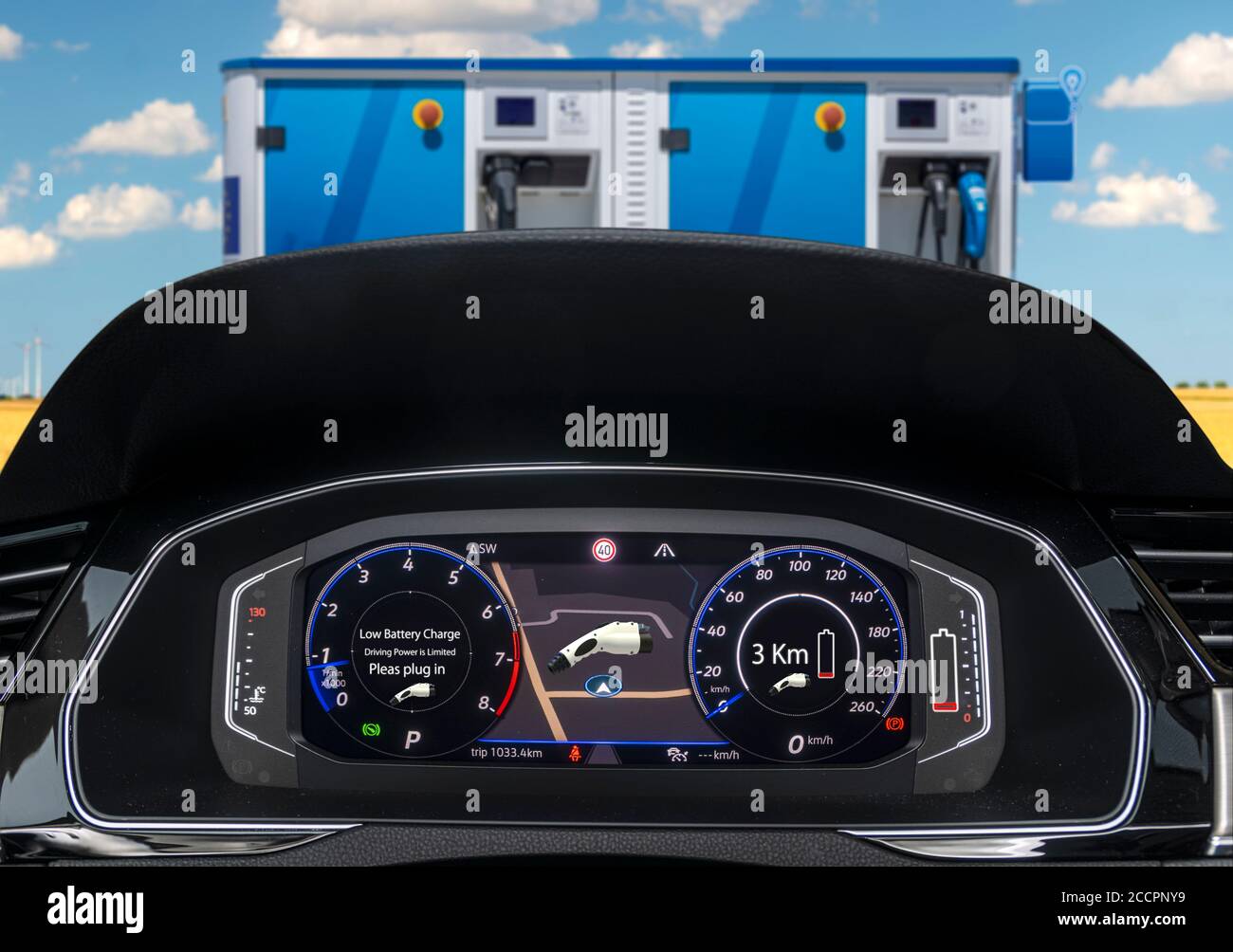 Electric car battery dashboard hi-res stock photography and images - Alamy