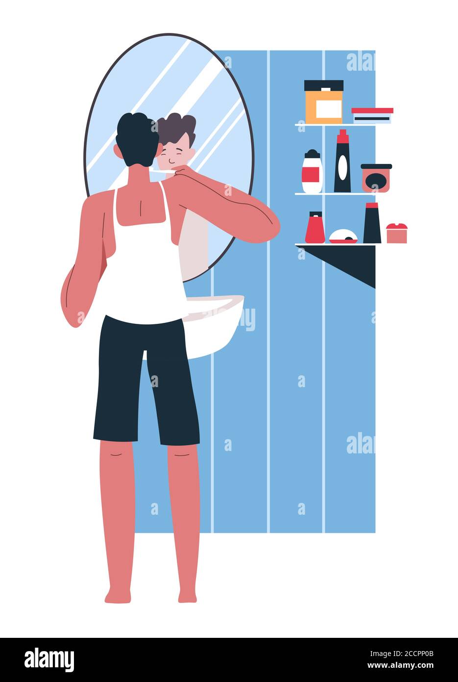 Oral care routine daily Stock Vector Images - Alamy