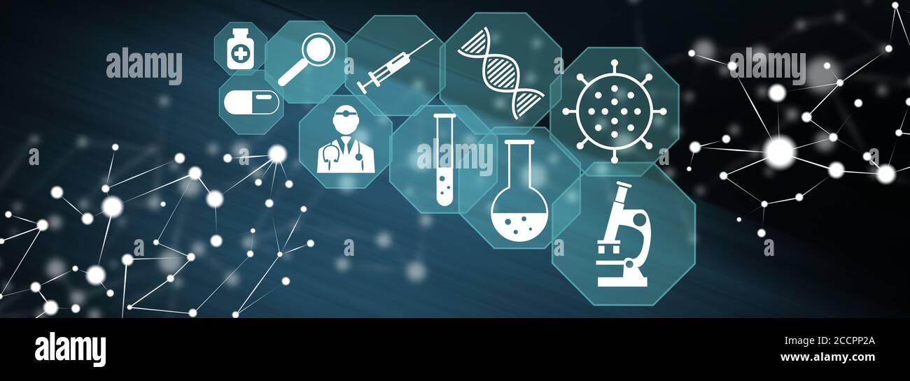 Illustration of a medical research concept Stock Photo - Alamy