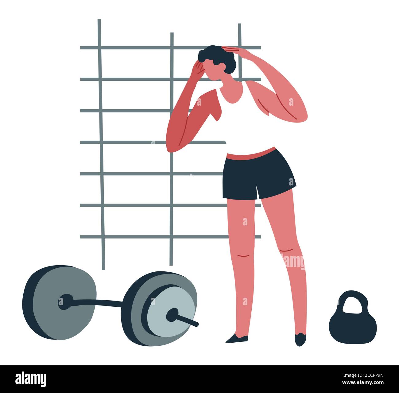 Young fit man working out Stock Vector Images - Alamy