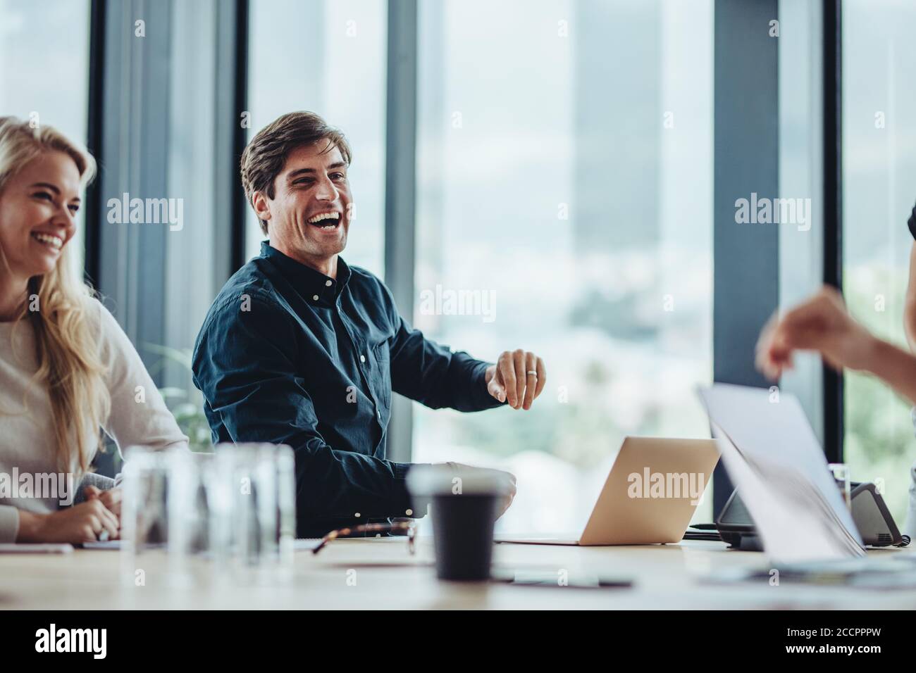 Cheerful Meeting High Resolution Stock Photography and Images - Alamy