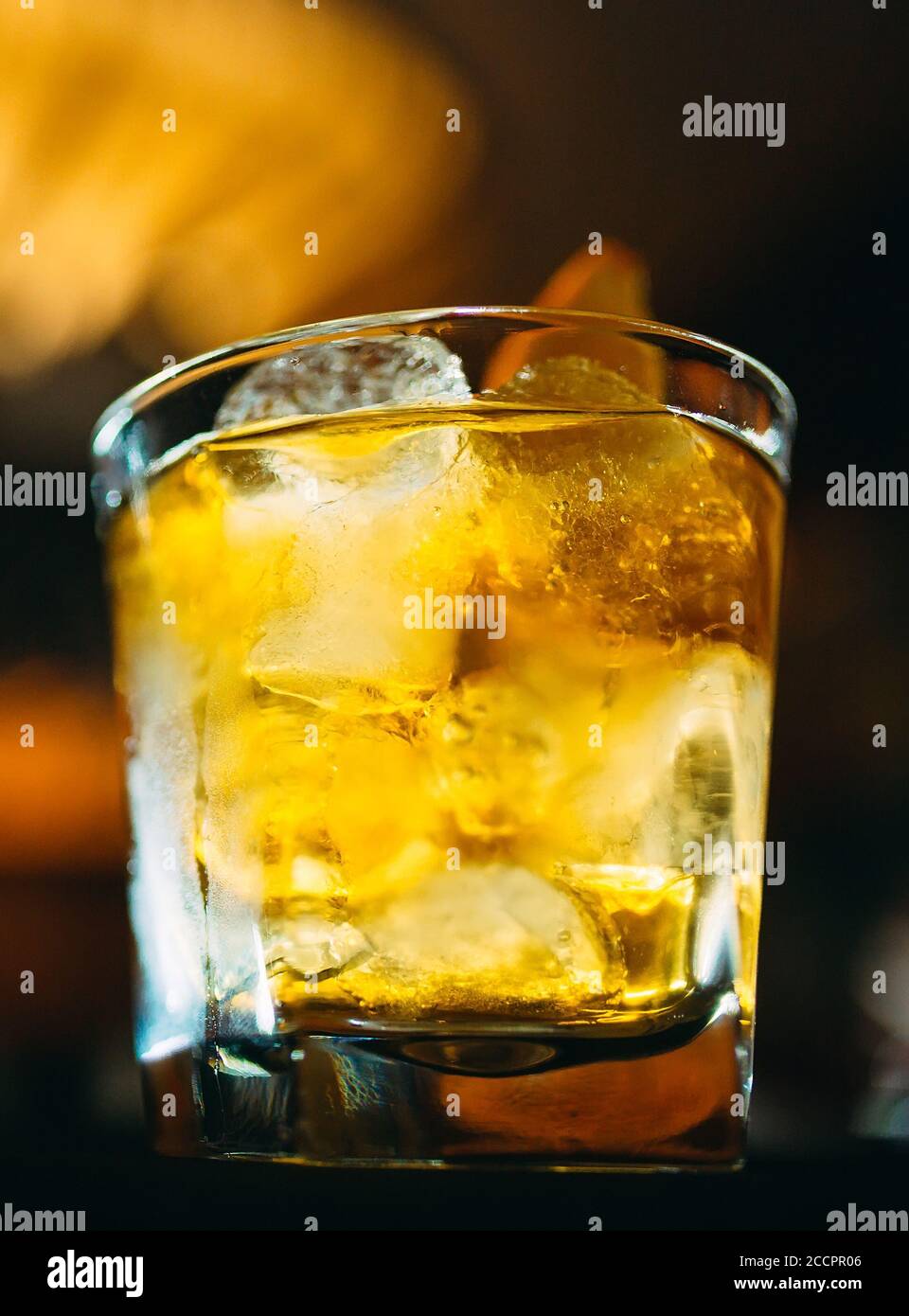 Alcoholic cocktail on the bar in a restaurant Stock Photo - Alamy