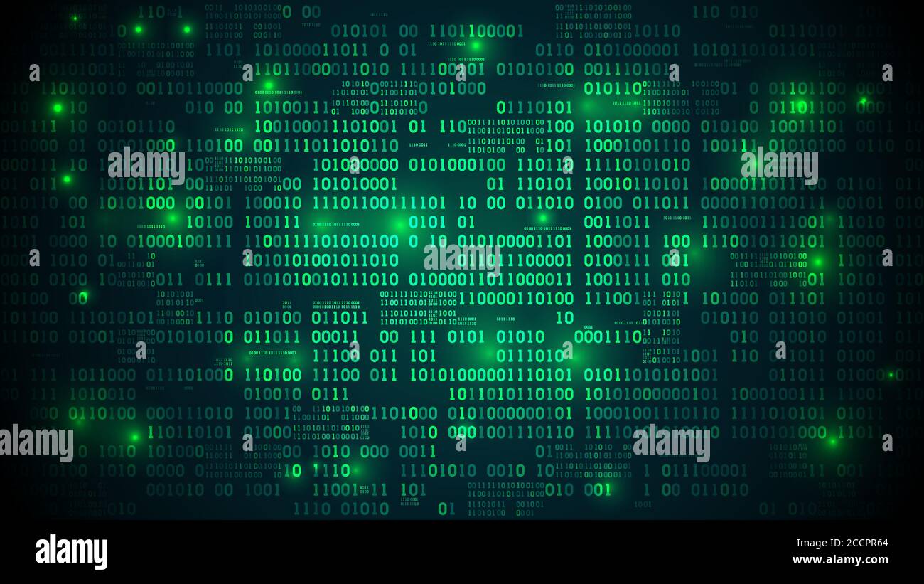 Abstract Futuristic Cyberspace With Binary Code Matrix Background With 8123