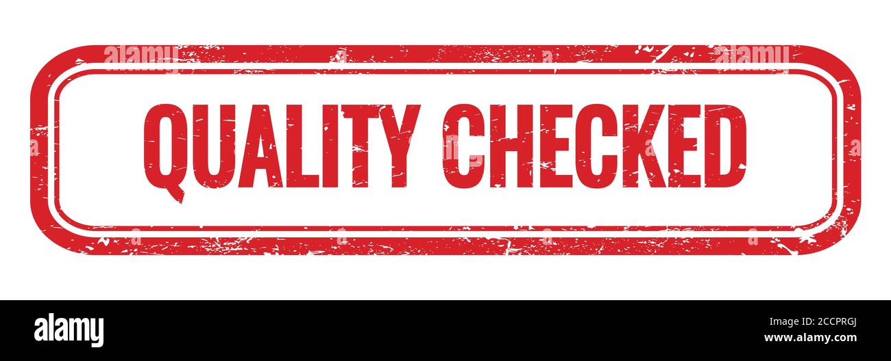 QUALITY CHECKED red grungy rectangle stamp sign Stock Photo - Alamy QUALITY CHECKED red grungy rectangle stamp sign Stock Photo - Alamy