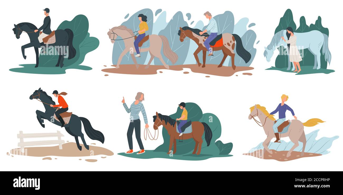 Woman riding horse gallop Stock Vector Images - Alamy