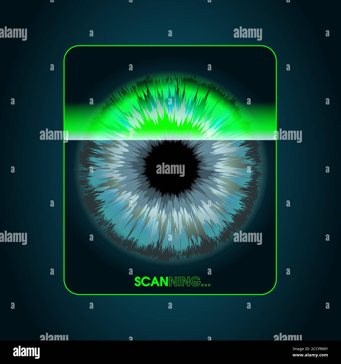 Retina scanning - digital security system, access Stock Vector Image ...