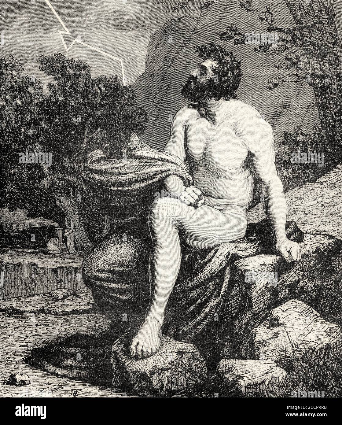 Scene from PROMETHEUS, a poem by Johann Wolfgang von Goethe Stock Photo - Alamy