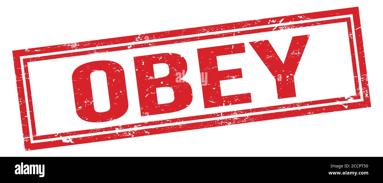 Obey the sign Cut Out Stock Images & Pictures - Alamy