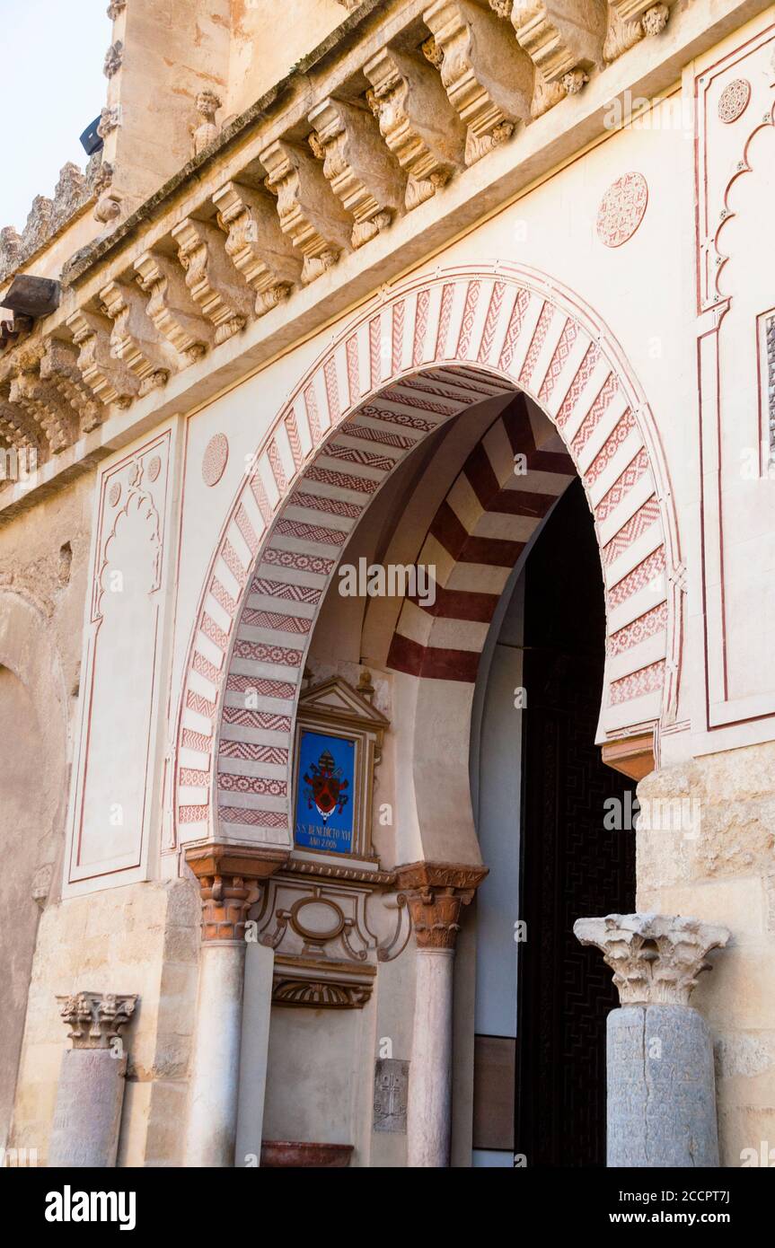 Alternating red and white voussoirs of the arches hi-res stock ...