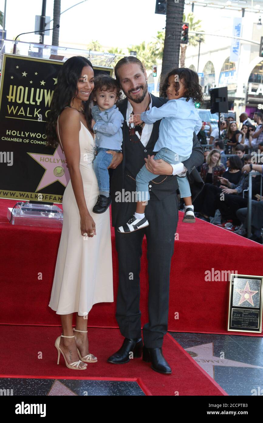 LOS ANGELES - MAY 3: Zoe Saldana, Marco Perego, sons at the Zoe Saldana ...